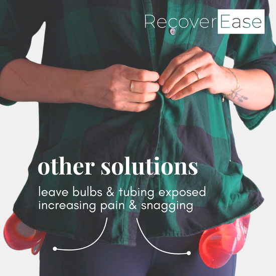 RecoverEase Post-Surgical Recovery Garment - Soft Comfort Top for Rest